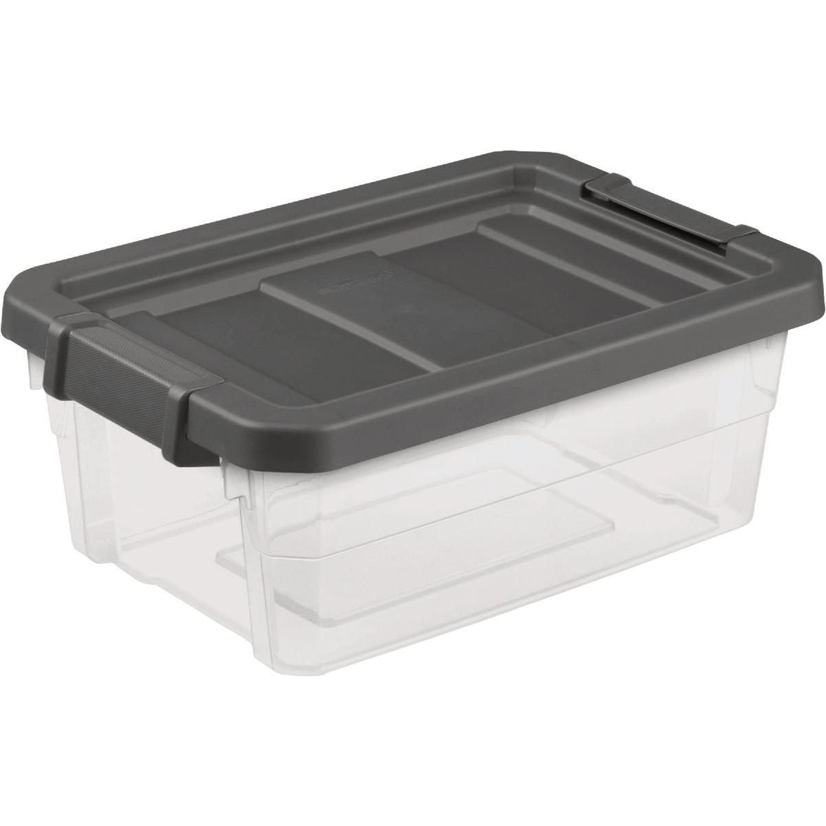 Sterilite 16 Qt./15L Flat Gray Stacker Box | Elitsac, Inc.