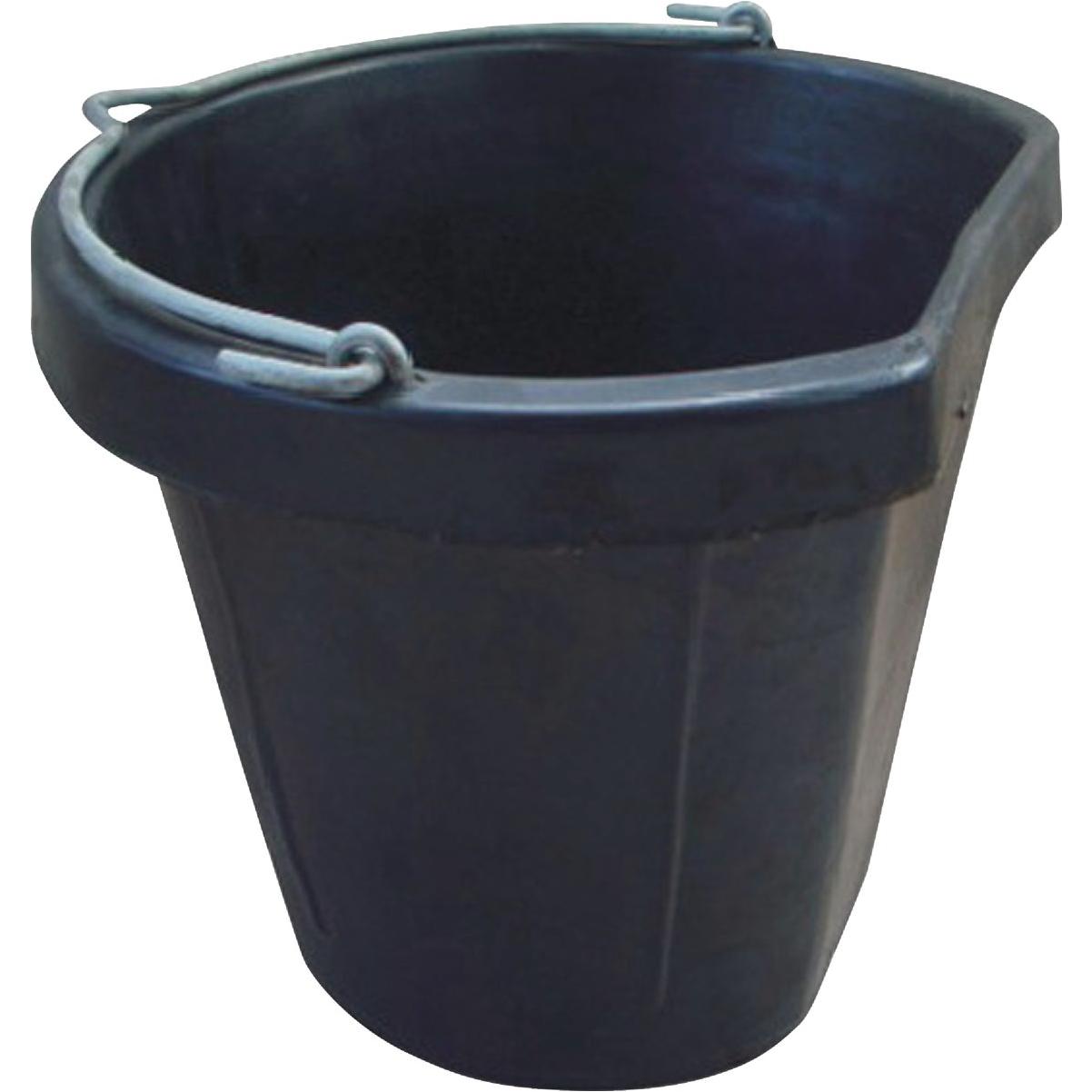 Tuff Stuff 12 Qt. Rubber Flat-Back Bucket | Sheraton Mall