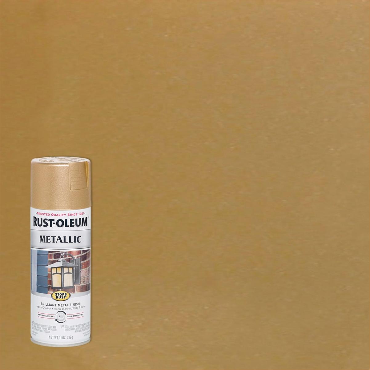 Rust-Oleum Stops Rust 11 Oz. Vintage Metallic Spray Paint, Warm Gold ...