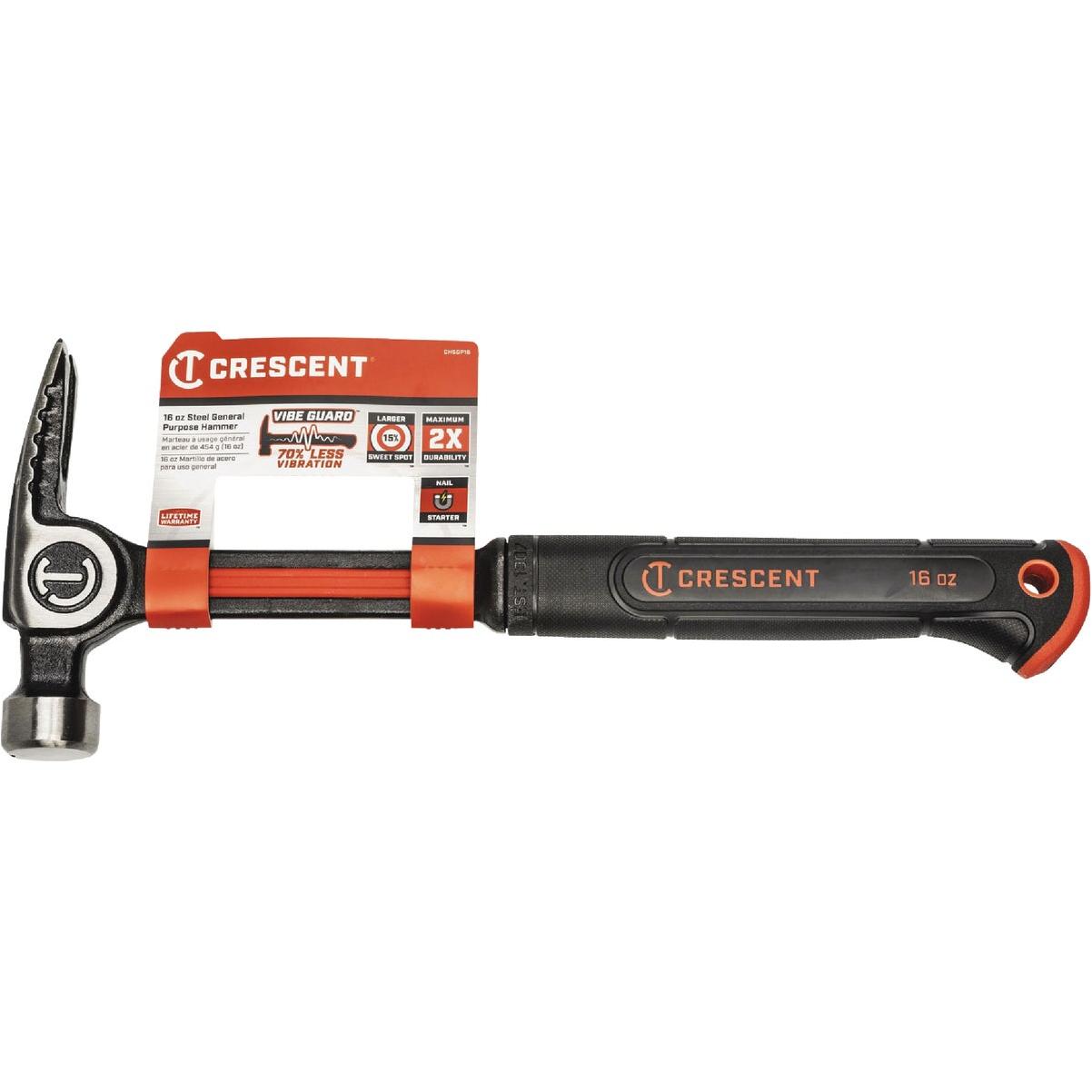 Crescent 16 Oz. Smooth-Face General Purpose Claw Hammer with Steel ...