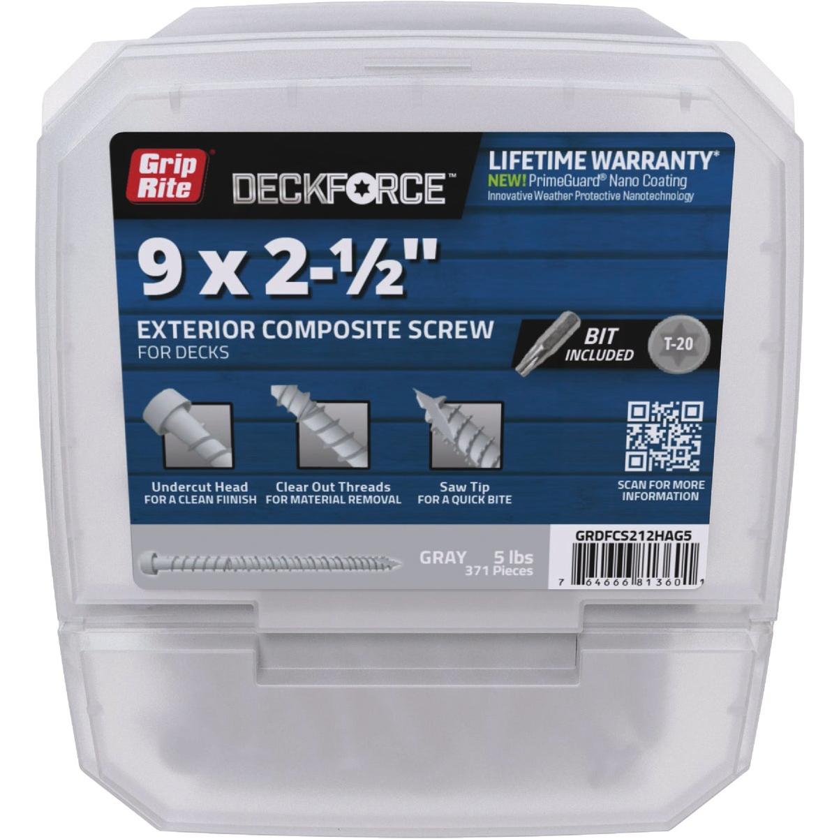 Grip Rite Grip-Rite DeckForce 2-1/2 In. Composite Harbor Gray Deck ...