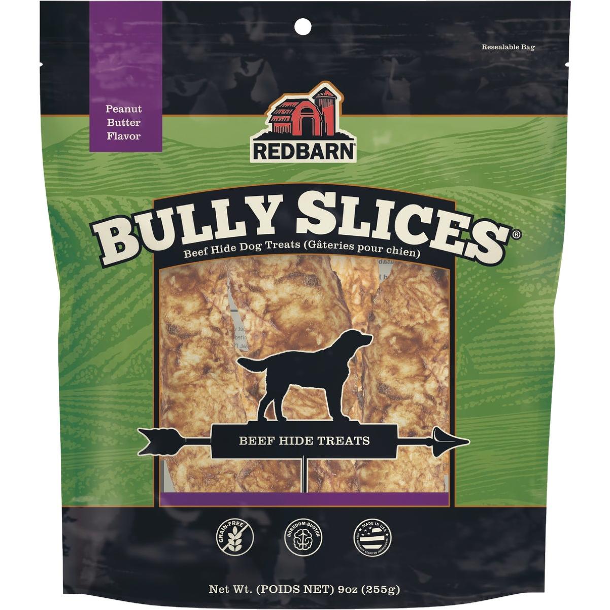 REDBARN Redbarn Bully Slices 9 Oz. Peanut Butter Flavor Beef Hide Dog ...