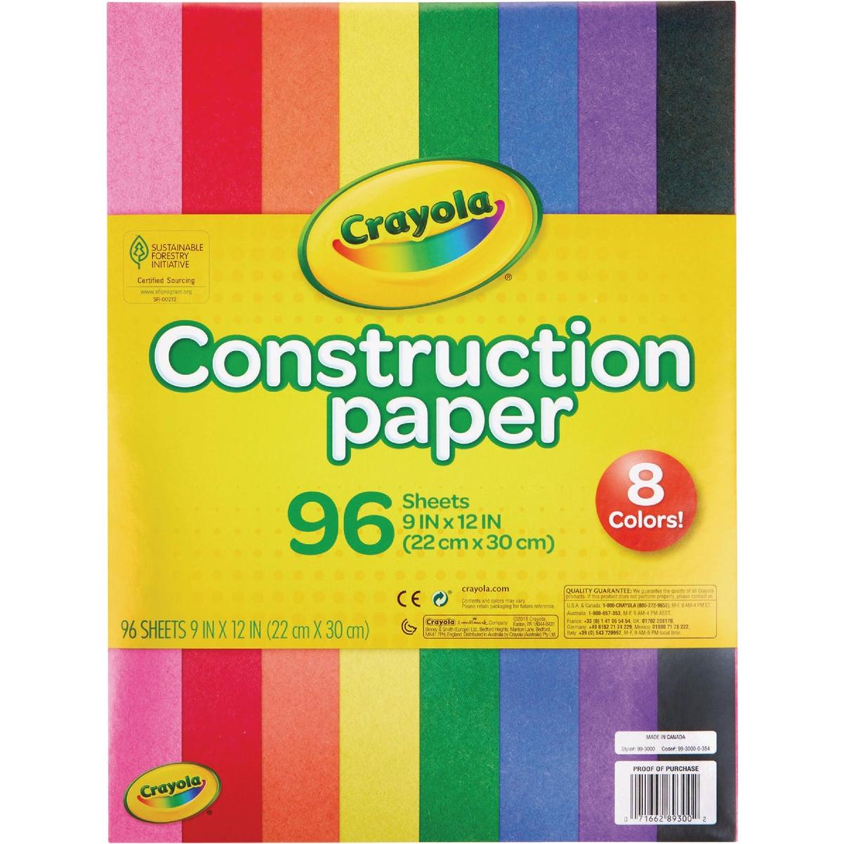 Crayola 9 In. x 12 In. Construction Paper (96 Sheets) | Do it Best Barbados