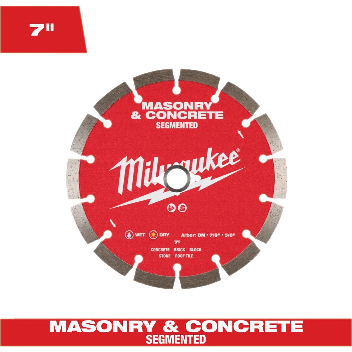 Milwaukee 7 In. Segmented Rim Masonry & Concrete Diamond Blade ...