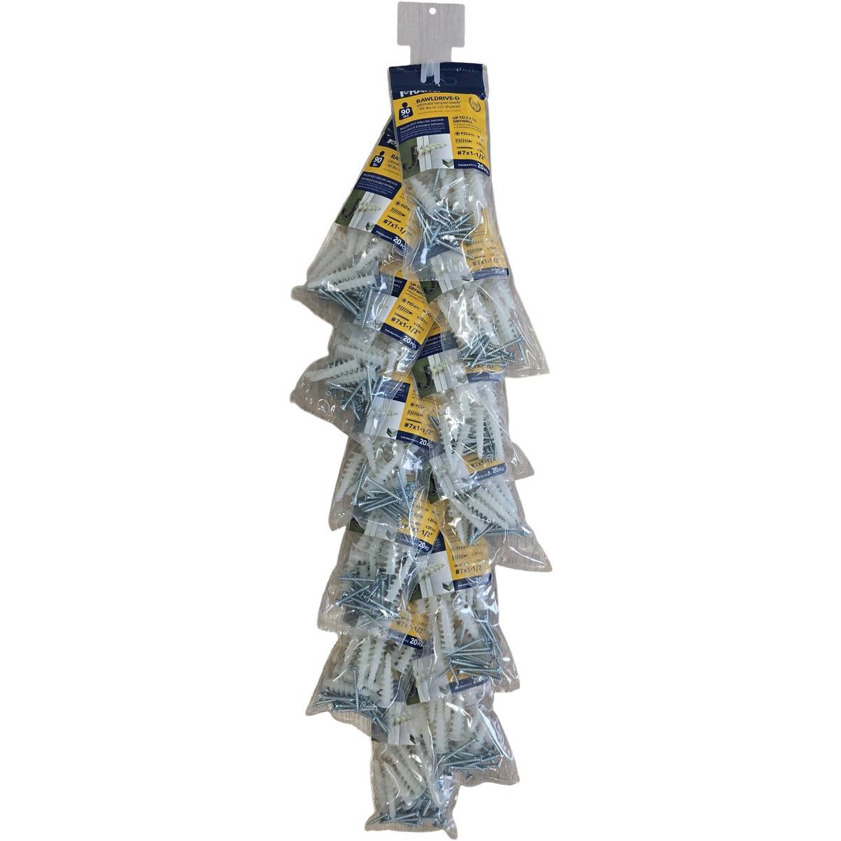 Rawlplug Rawldrive-D Nylon Self-Drilling Drywall Anchor with #7 x 1-1/2 ...