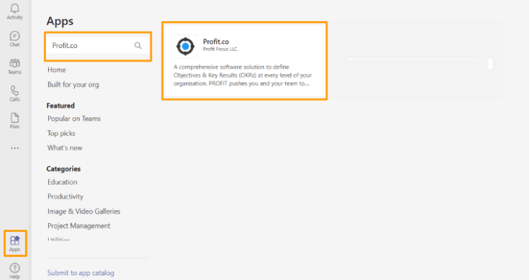 Integrate Microsoft Team with Profit.co to create key results instantly ...