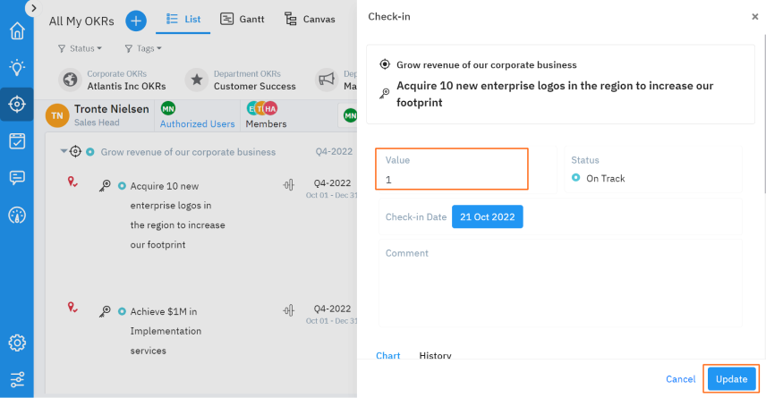 Automate key result progress by Integrating Smartsheet in Profit.co ...