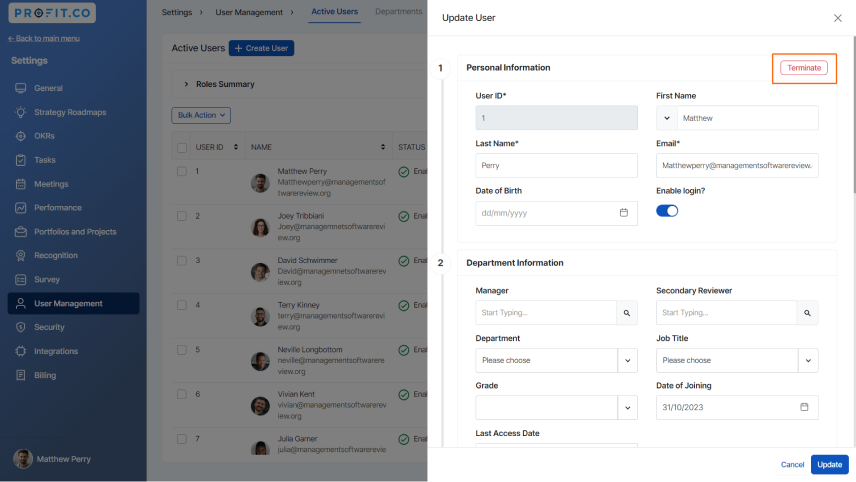 Super User Guide | Best OKR Software by Profit.co