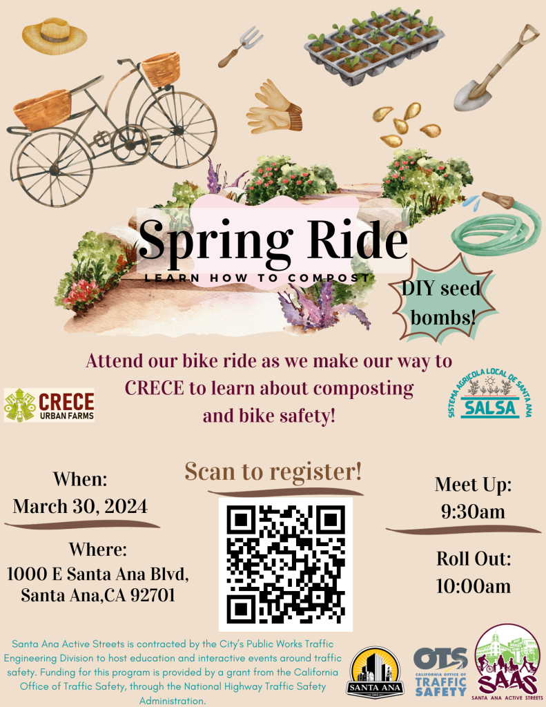 Free Spring Bicycle Ride & Learn How to Compost - City of Santa Ana