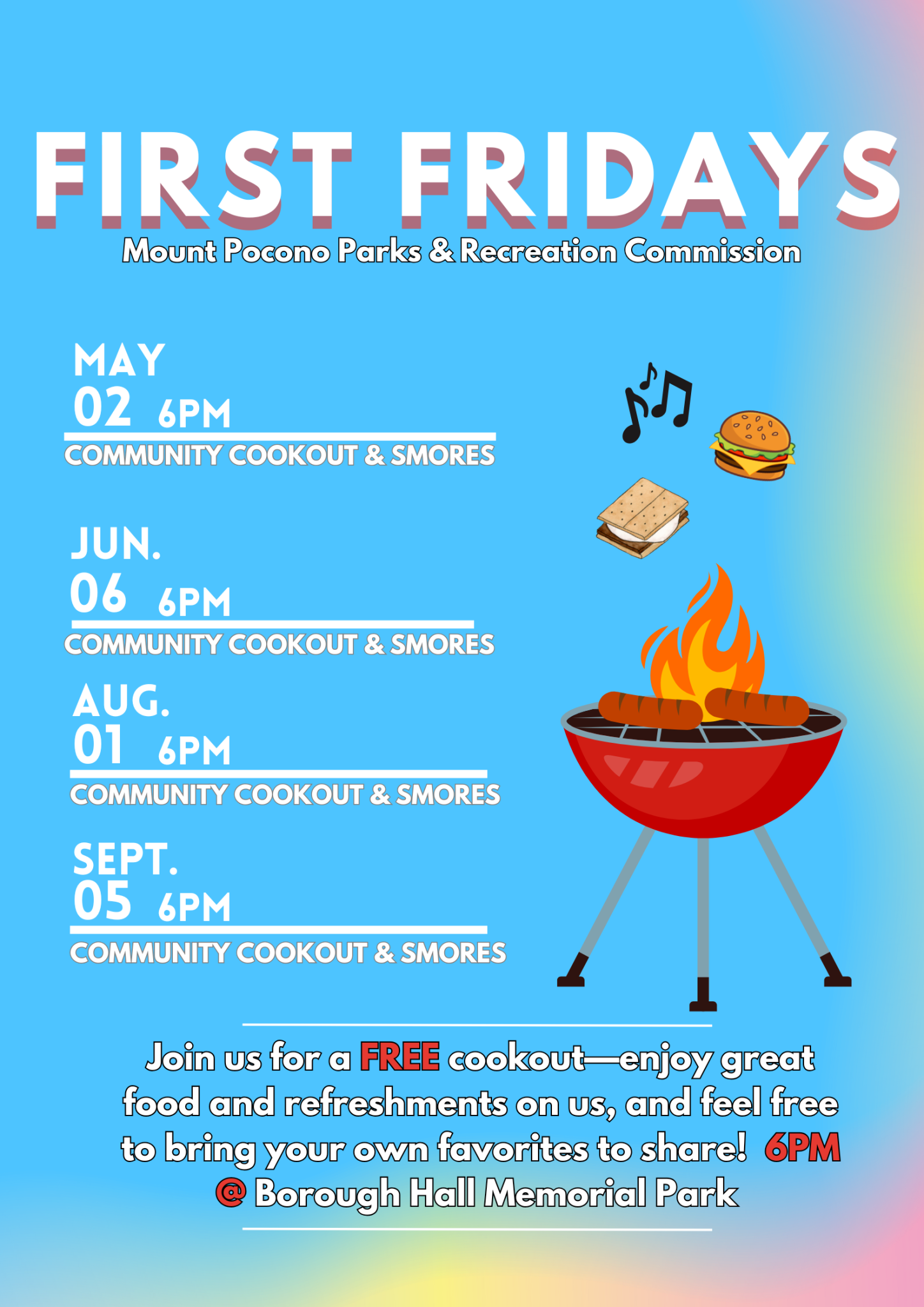 First Fridays Community Cookout - Mount Pocono, PA