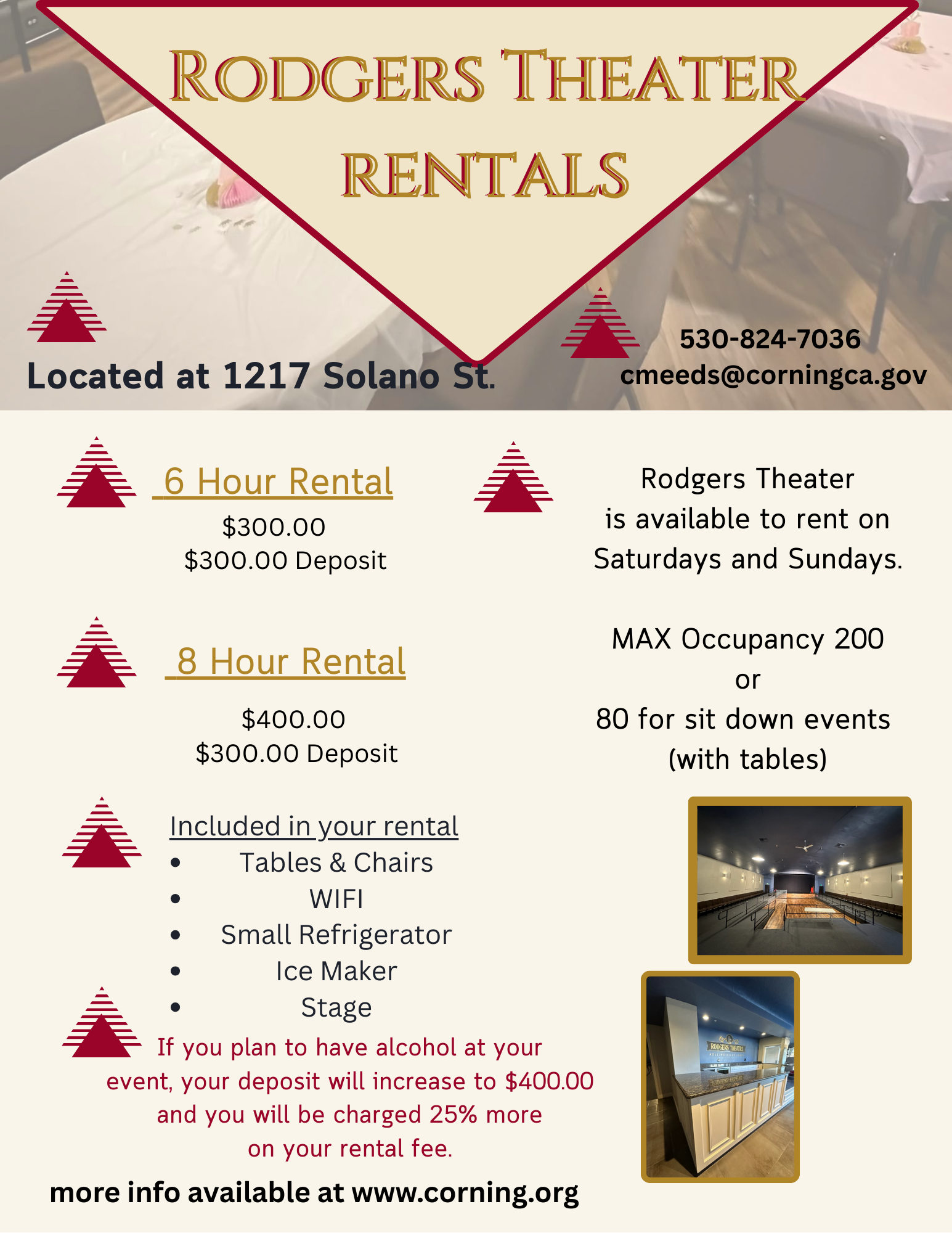 Rodger's Theater Rentals - Corning, CA