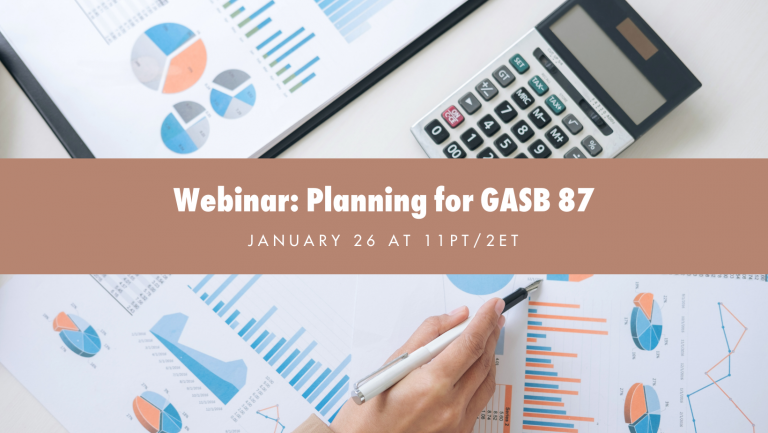 Webinar: Planning for GASB 87 - ELGL