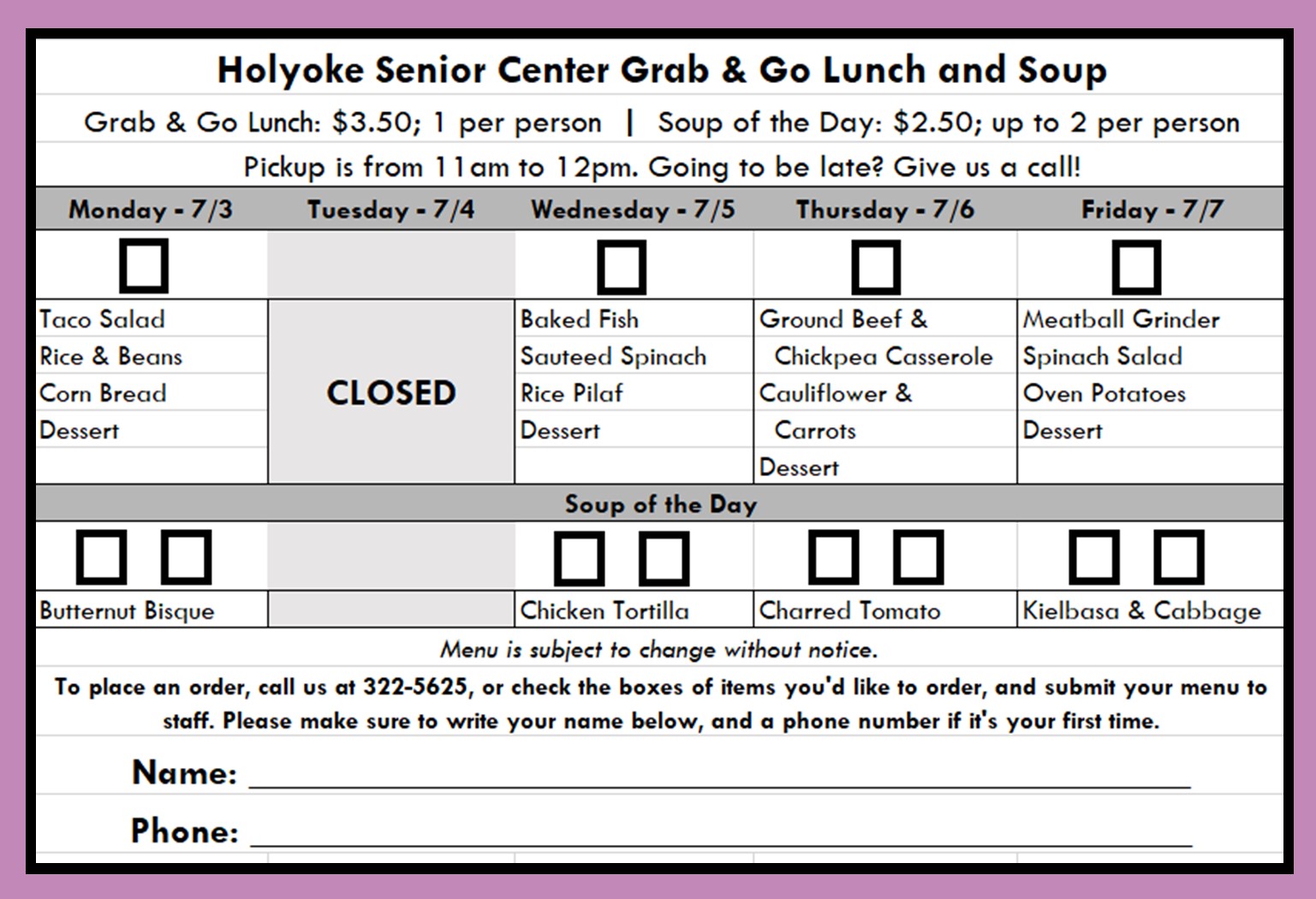COA Meal Services - City of Holyoke