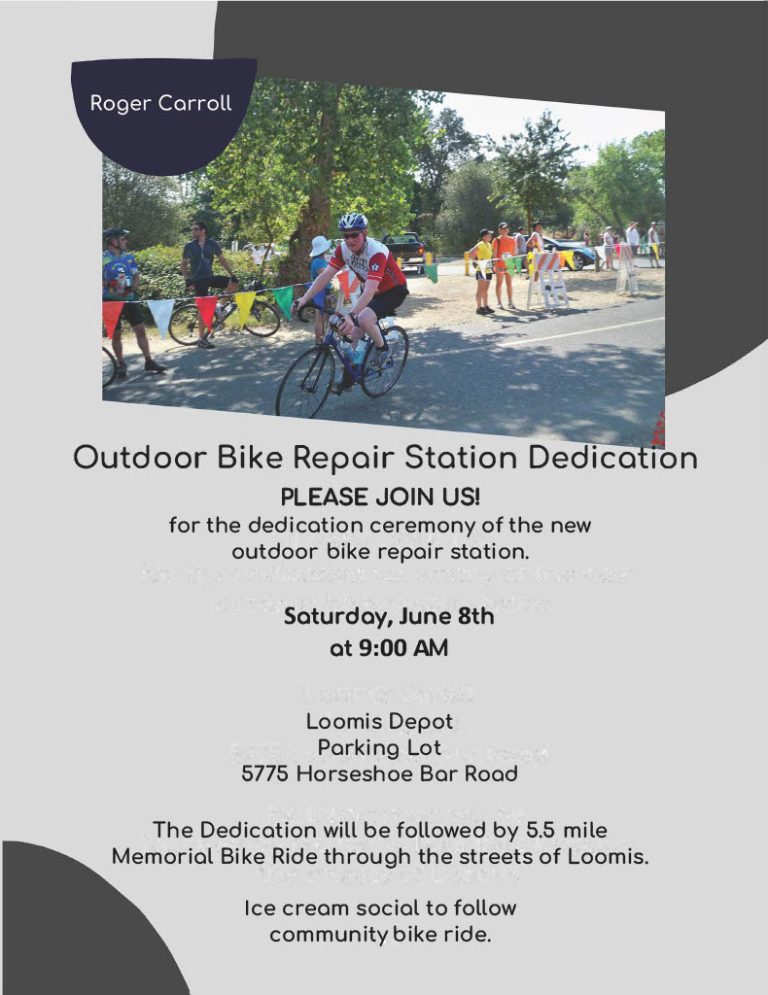 Roger Memorial Ride Flyer - Loomis, CA