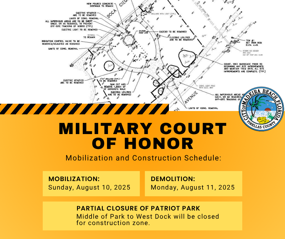 Military Court of Honor Construction Begins! - Madeira Beach, FL