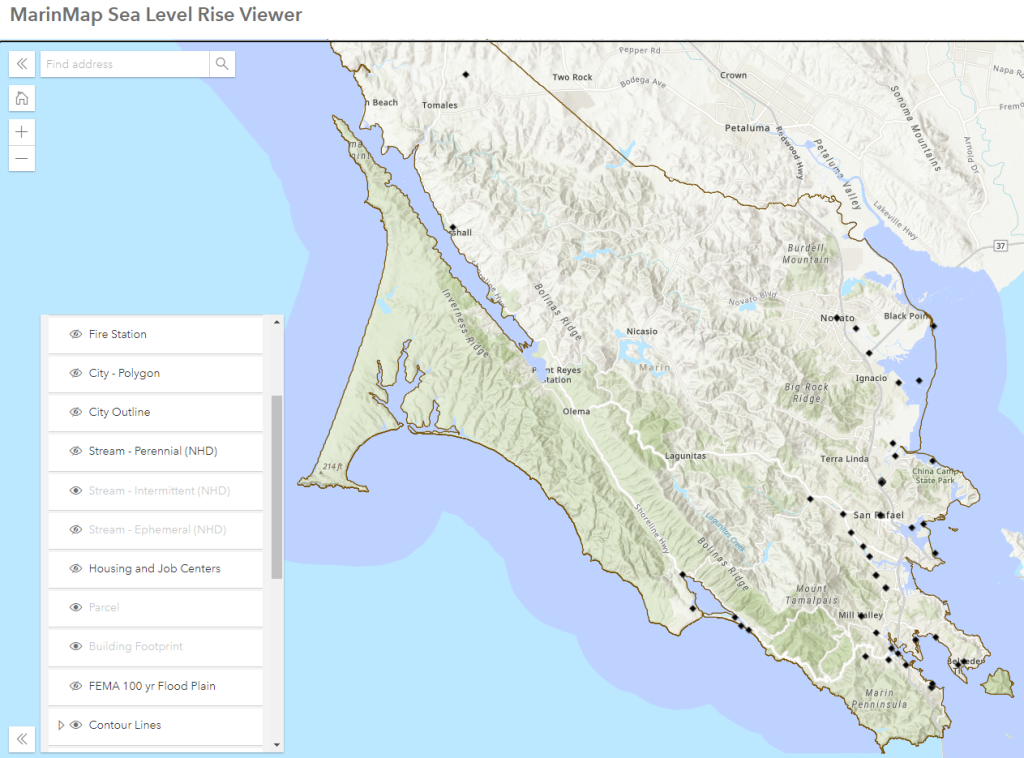 Marin Sea Level Rise Viewer - Marin County Flood Control District