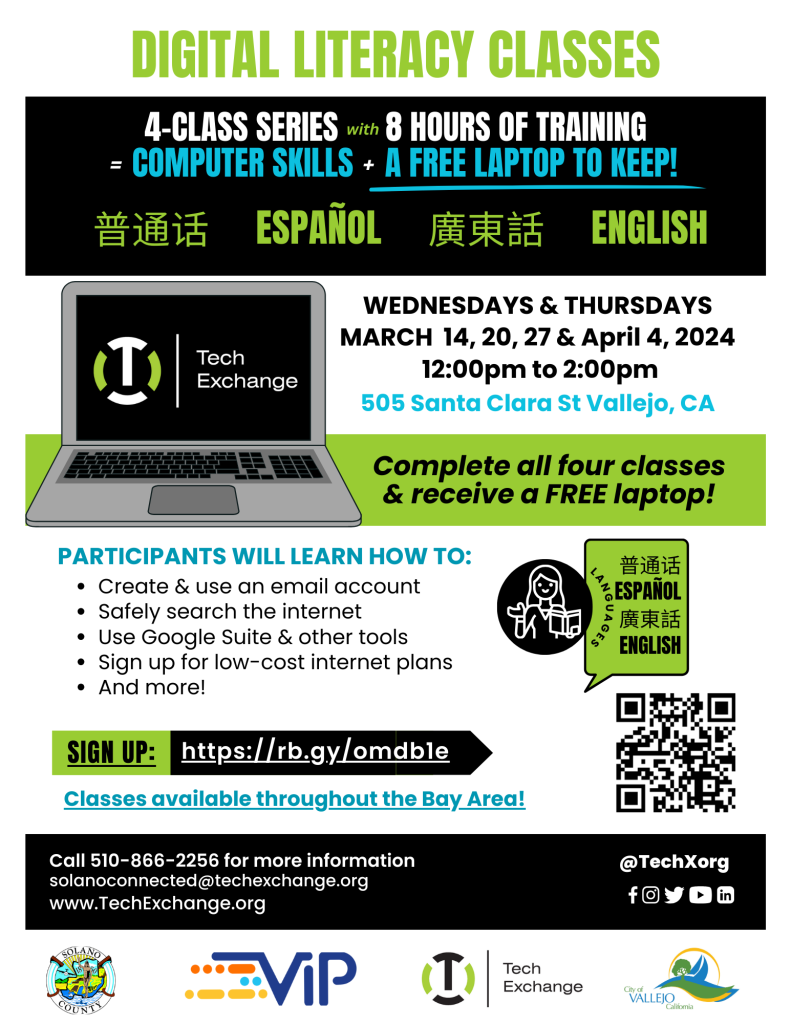 Vallejo Free Computer Skills Class #1 - Solano County Connected