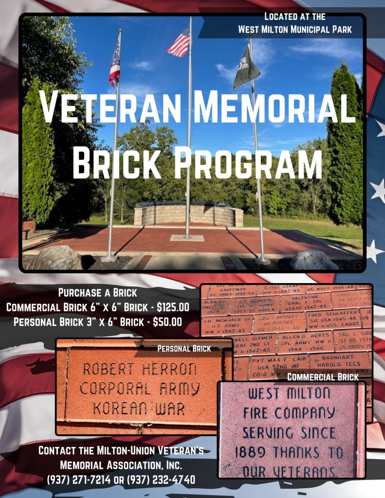 Veteran Memorial Brick Program - West Milton, OH