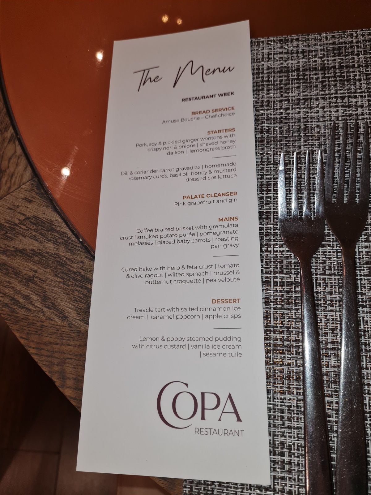 COPA Restaurant - Cape Town | Restaurant Week