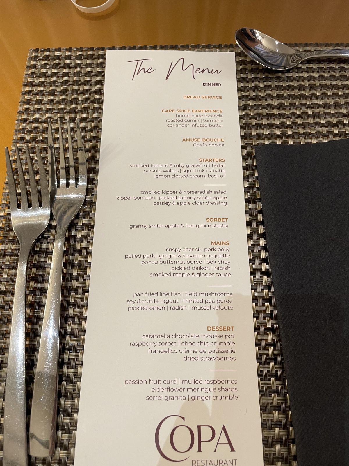 COPA Restaurant - Cape Town | Restaurant Week