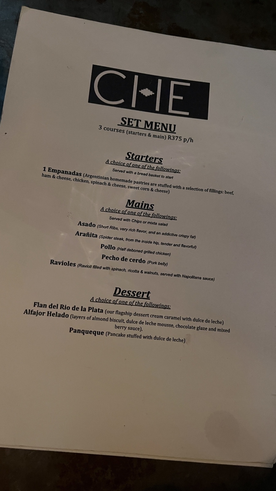 Che Argentine Grill - Johannesburg | Diningcity.co.za