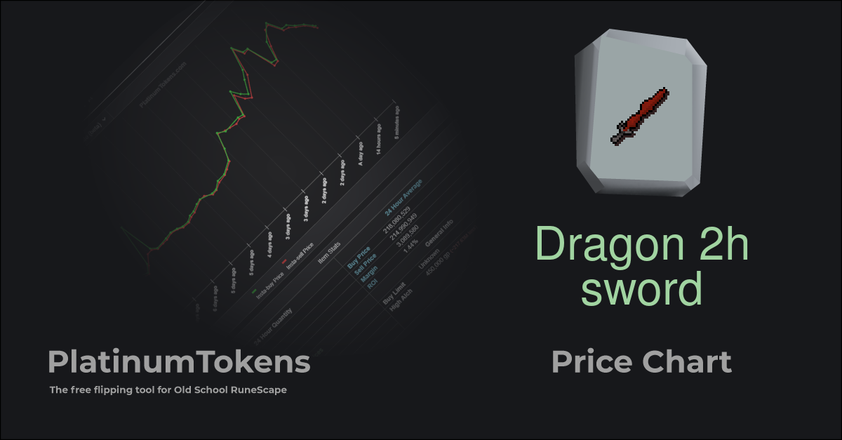 Dragon 2h sword - Platinum Tokens