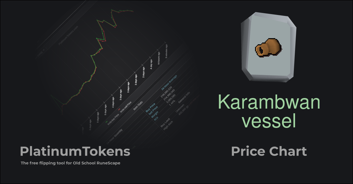 Karambwan vessel - Platinum Tokens