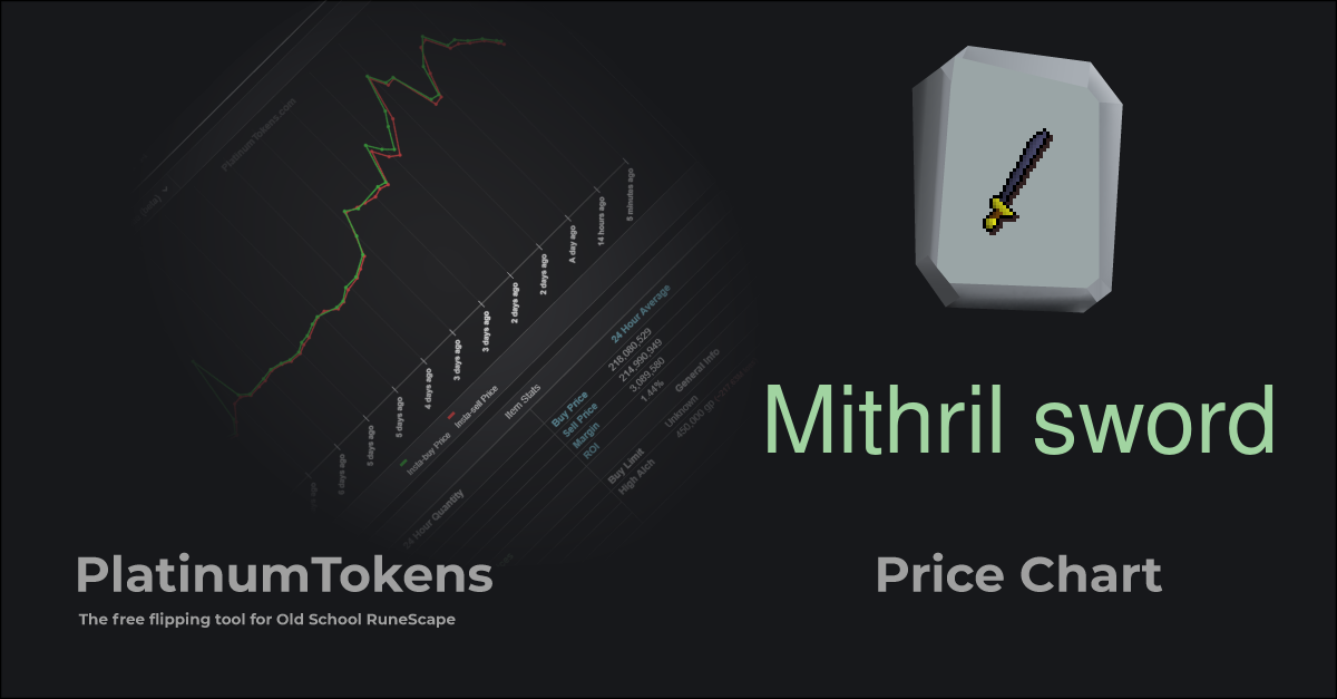 Mithril sword - Platinum Tokens