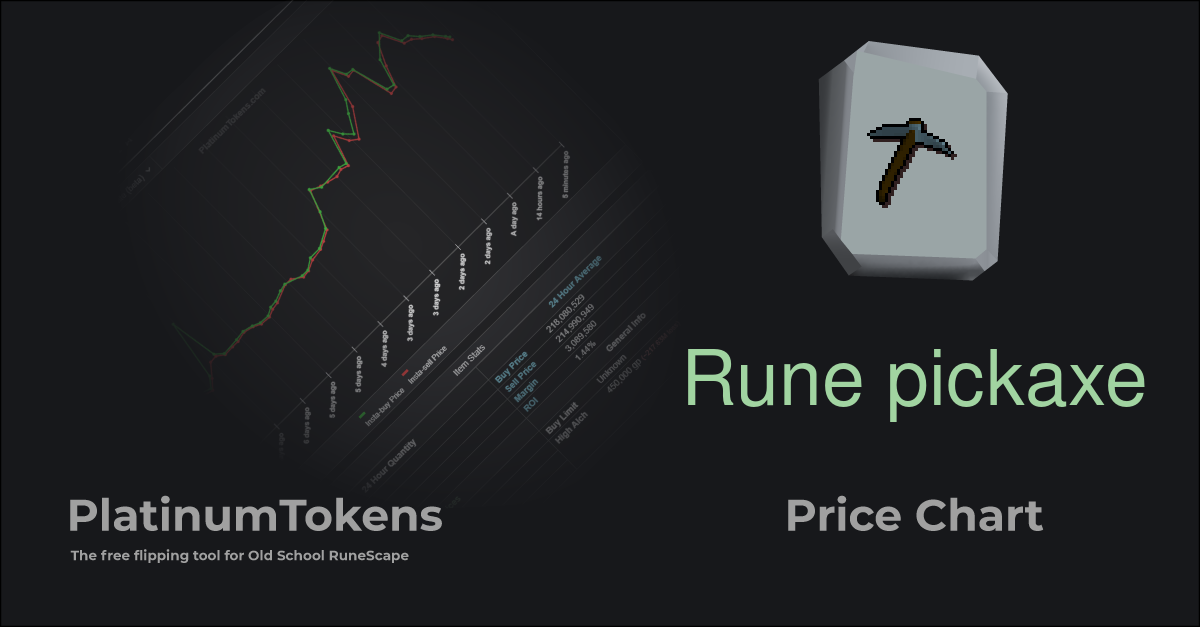 Rune pickaxe - Platinum Tokens