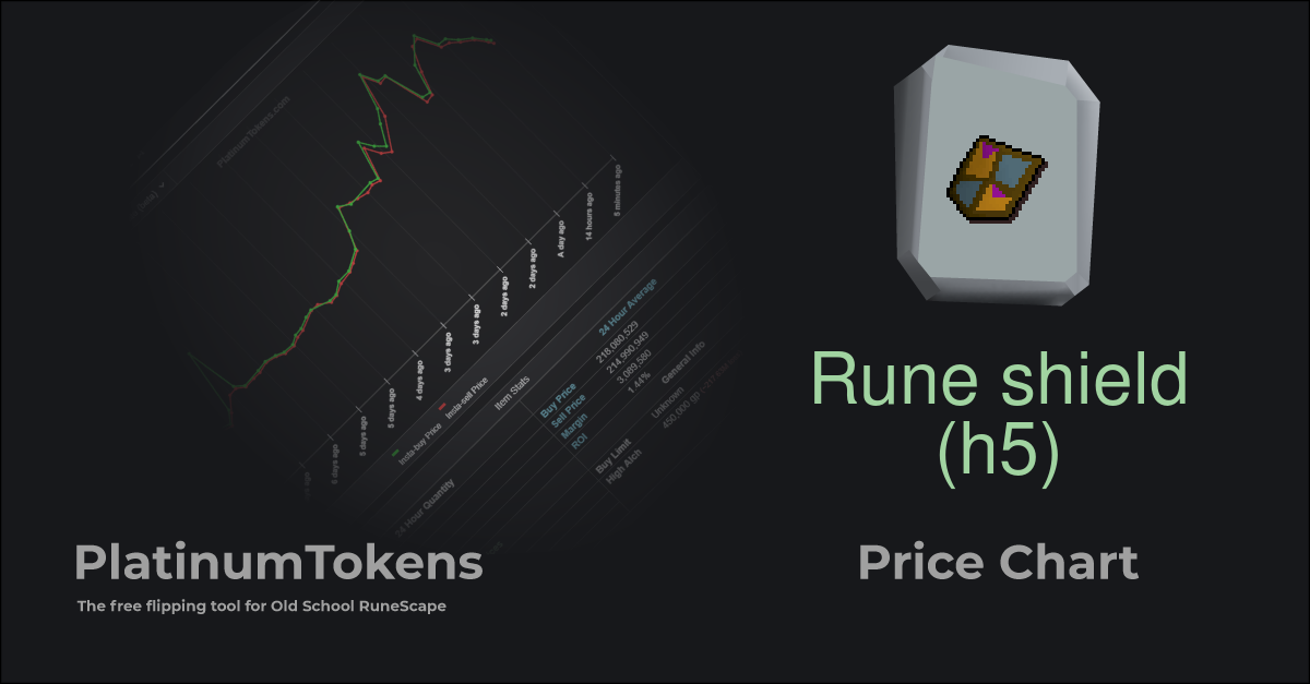 Rune shield (h5) - Platinum Tokens