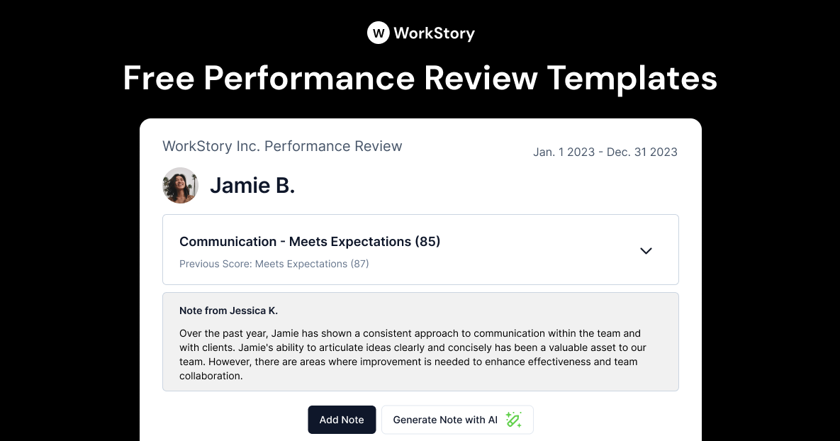 Performance Review Templates