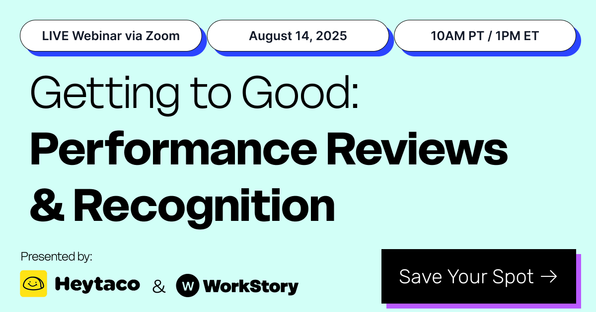 Performance Reviews & Recognition | Live HR Webinar – Aug 14