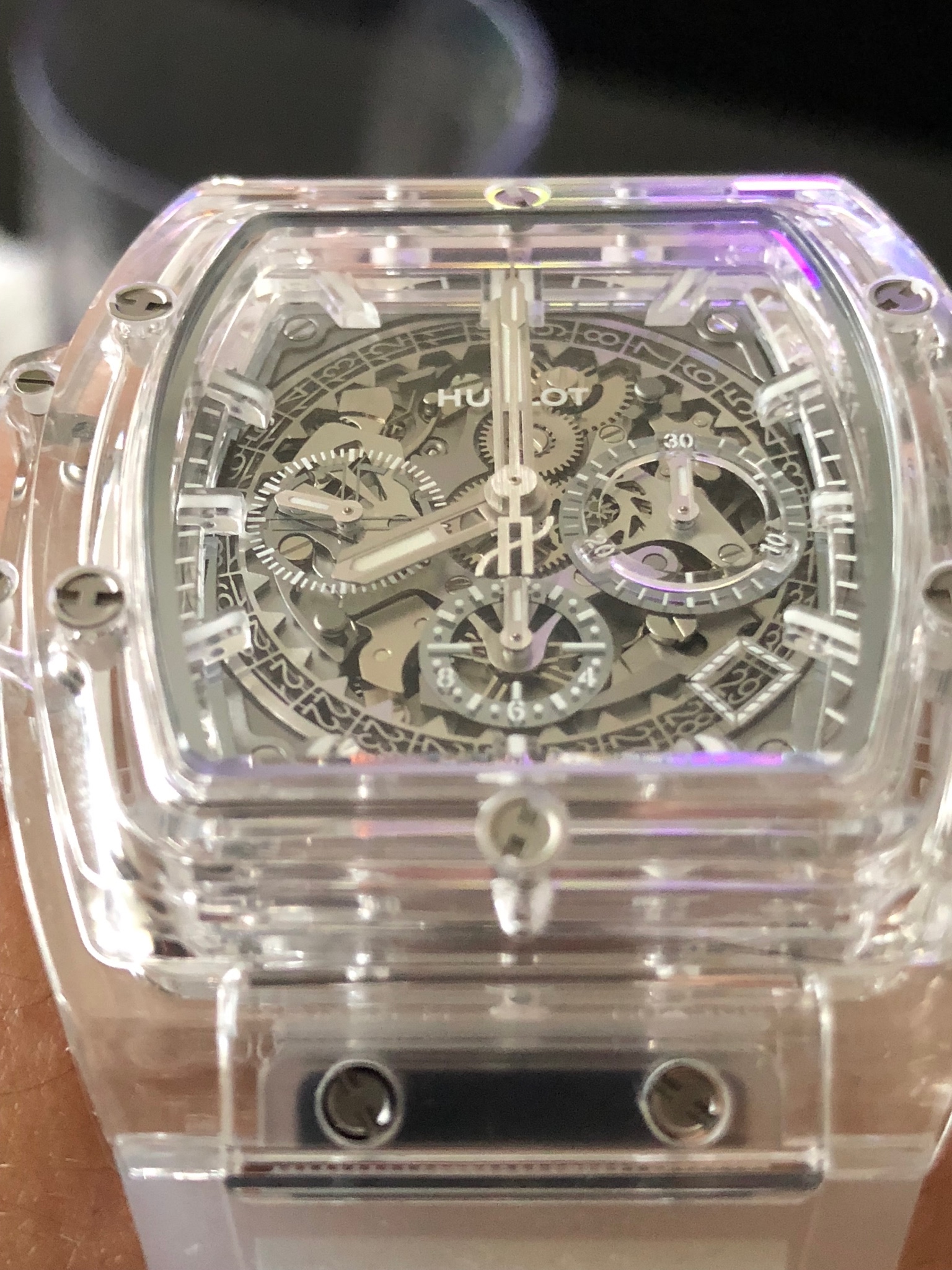 Audemars Piguet - If I may...here's a photo of my Hublot sapphire with ...