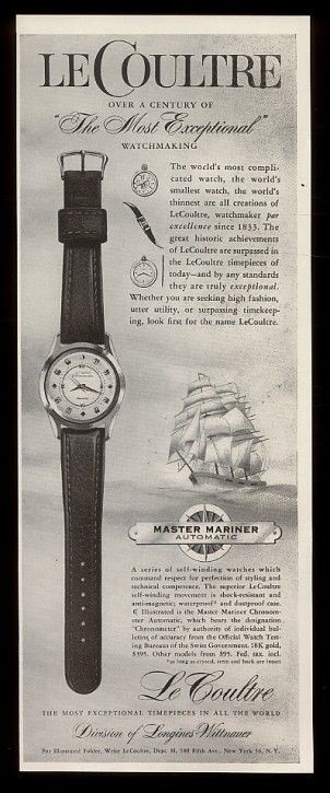 JLC - The watch is truly rare. But well documented in ads