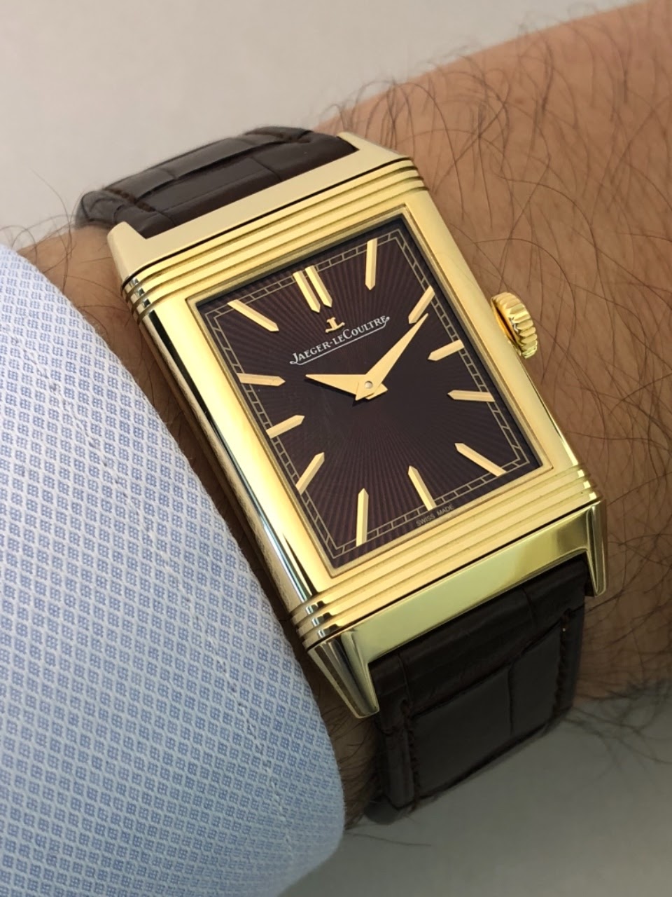 JLC - A few wristshots of the JLC Reverso Tribute Enamel Alfons Mucha