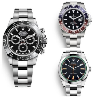 Rolex - A three watch collection from the current Rolex range