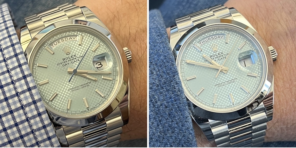 Rolex - Blue Hand on a Platinum Day-Date