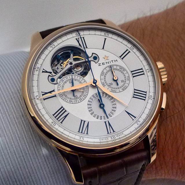 Zenith - A wristshot of the Academy Tourbillon Perpetual Calendar