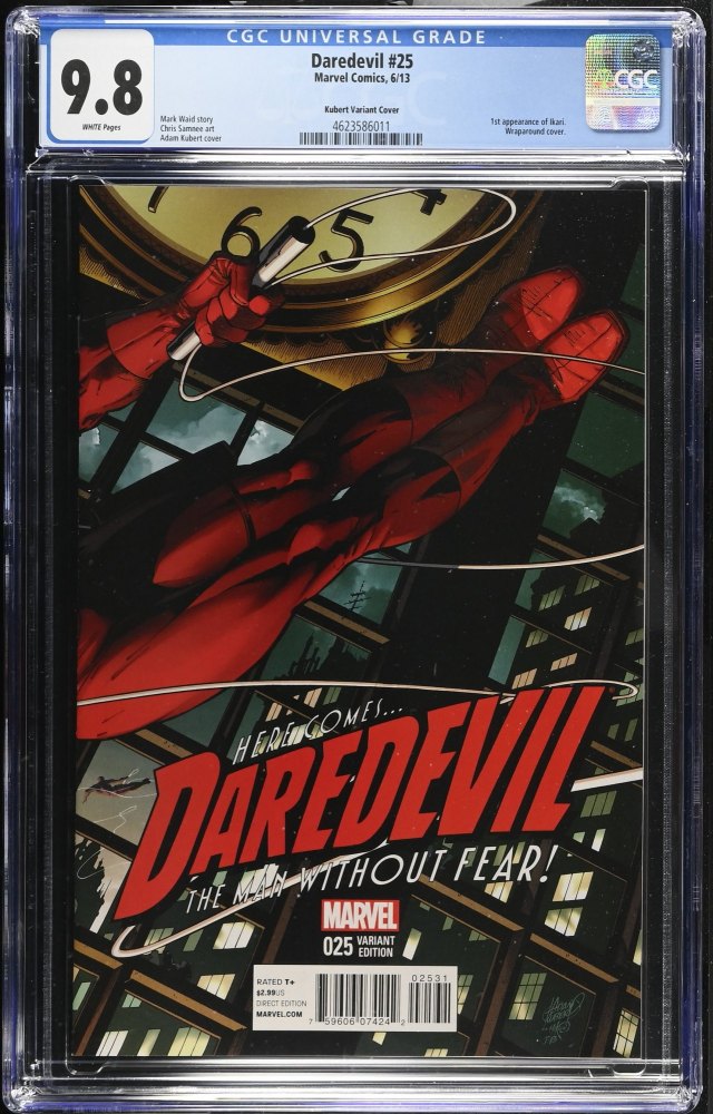 Daredevil #25 CGC NM/M 9.8 White Pages Kubert Variant | Buy Comics