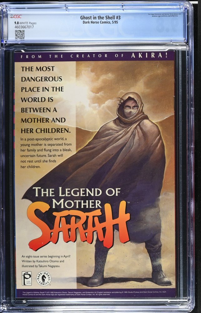 Ghost in the Shell #3 CGC NM/M 9.8 White Pages | Buy Comics