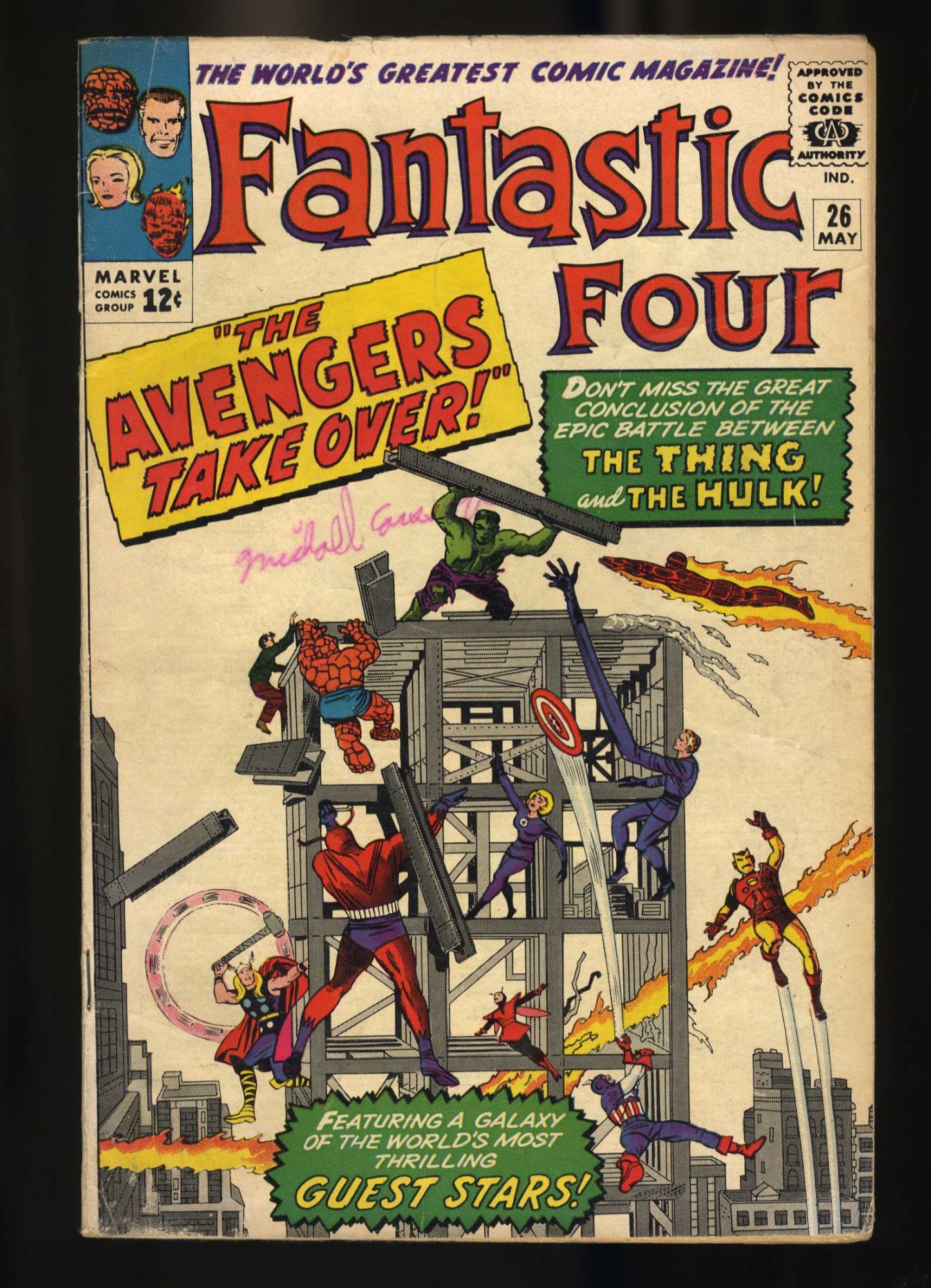 Fantastic Four #26 VG+ 4.5 Avengers Crossover!! The Thing!! | Buy Comics
