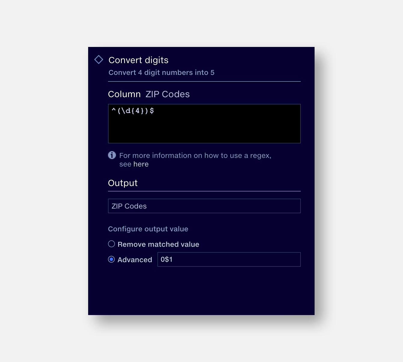 Quantemplate – Regex