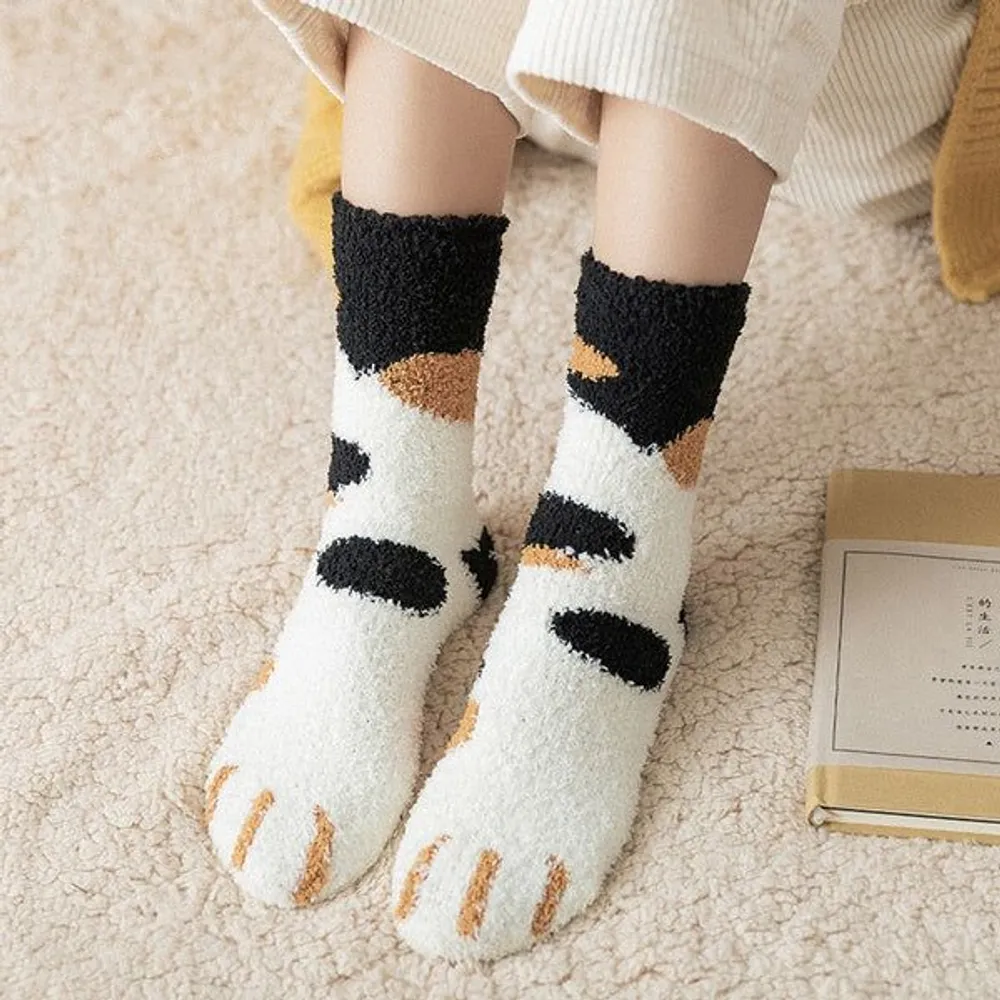 cat paw socks.