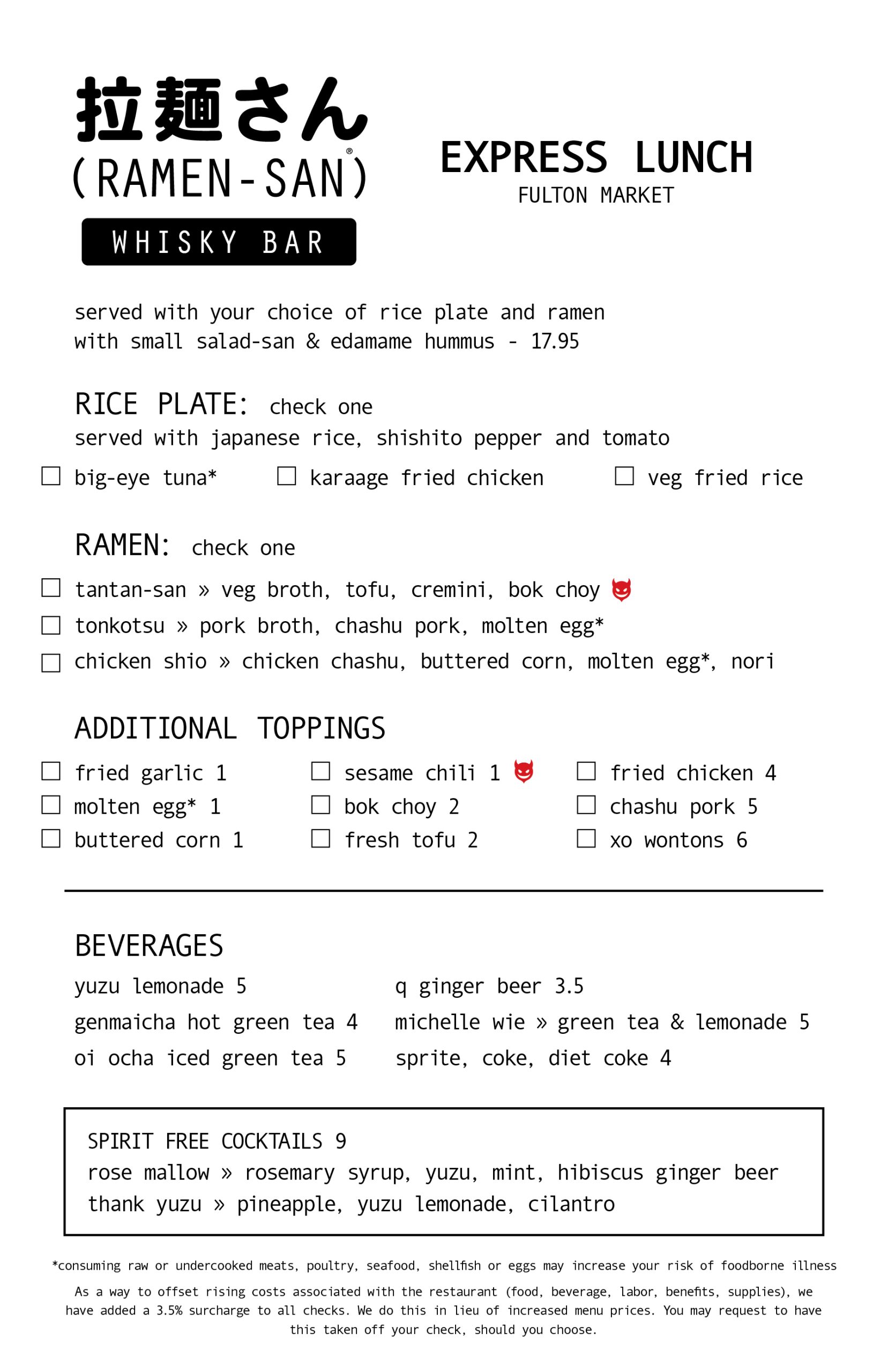 Menu - RAMEN-SAN