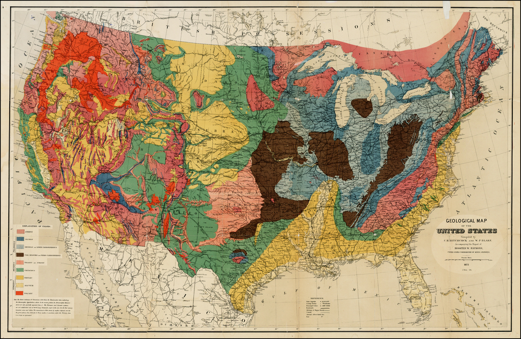 1882 Progress Map Of The Us Geological Surveys West Of The 100th ...