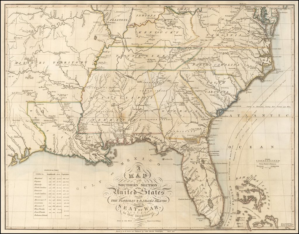 Map Of Southern United States