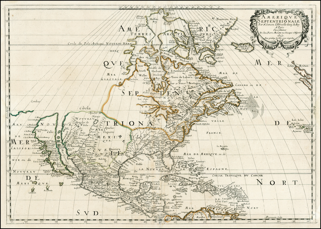 Amerique Septentrionale . . . 1650 - Barry Lawrence Ruderman Antique ...