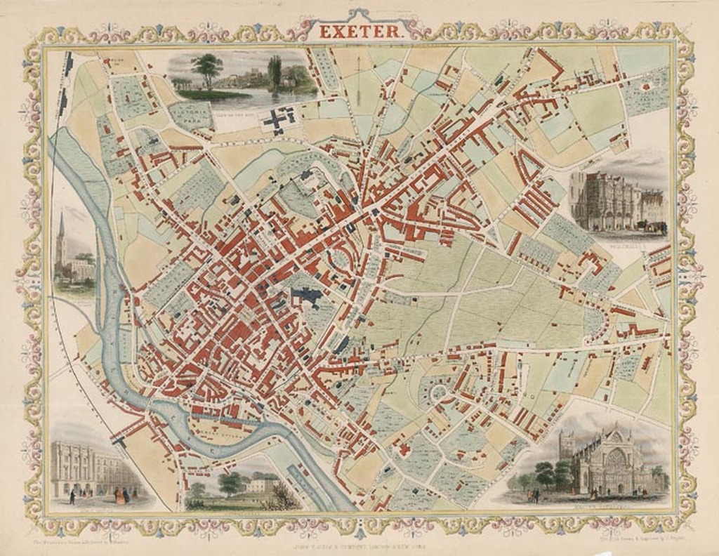 Exeter - Barry Lawrence Ruderman Antique Maps Inc.