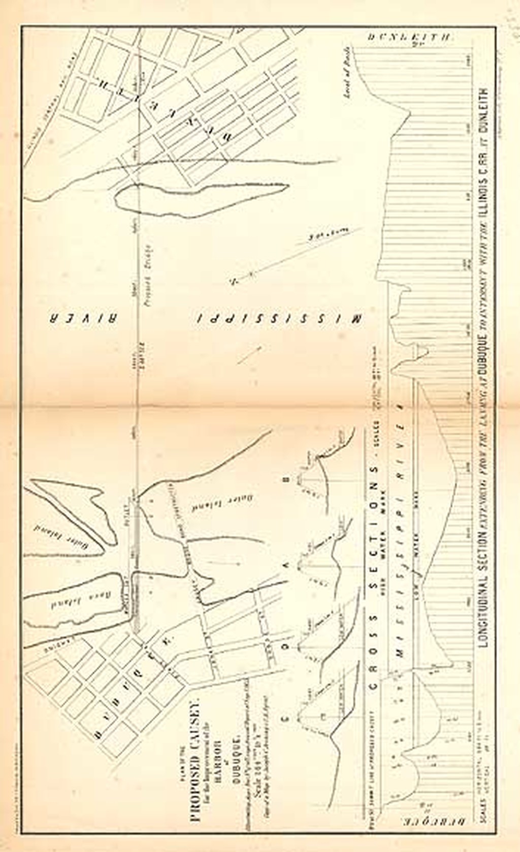 Plan of the Proposed Causeway for the Improvement of the Harbor of ...