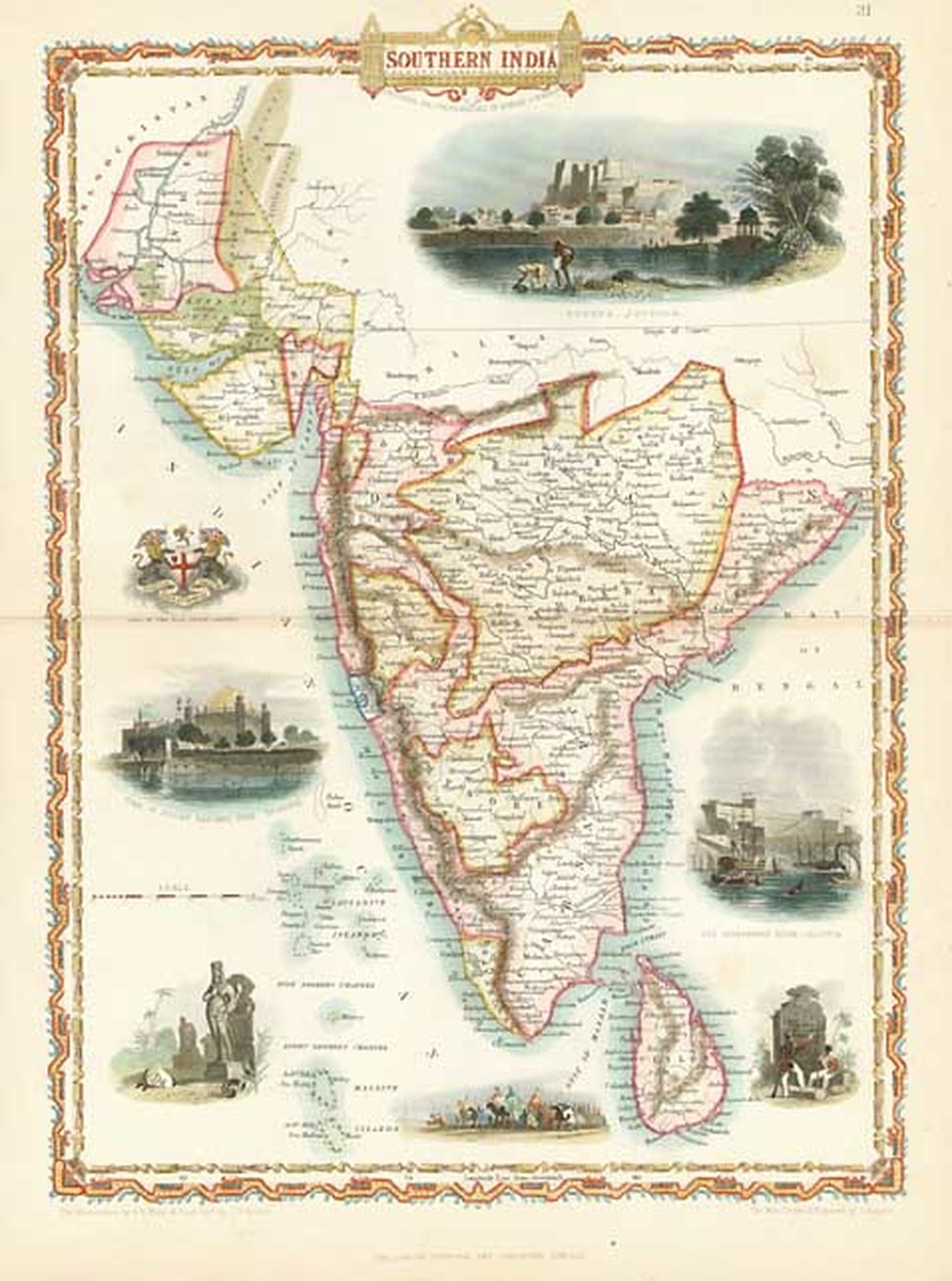 Southern India - Barry Lawrence Ruderman Antique Maps Inc.